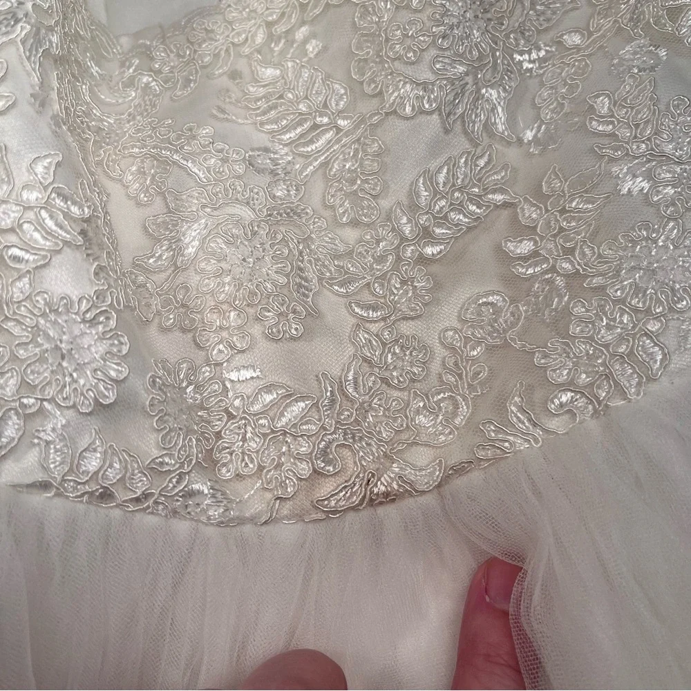 Tip Top Kids | Dresses | Tip Top Kids White Tulle Flower Girl Dress ...